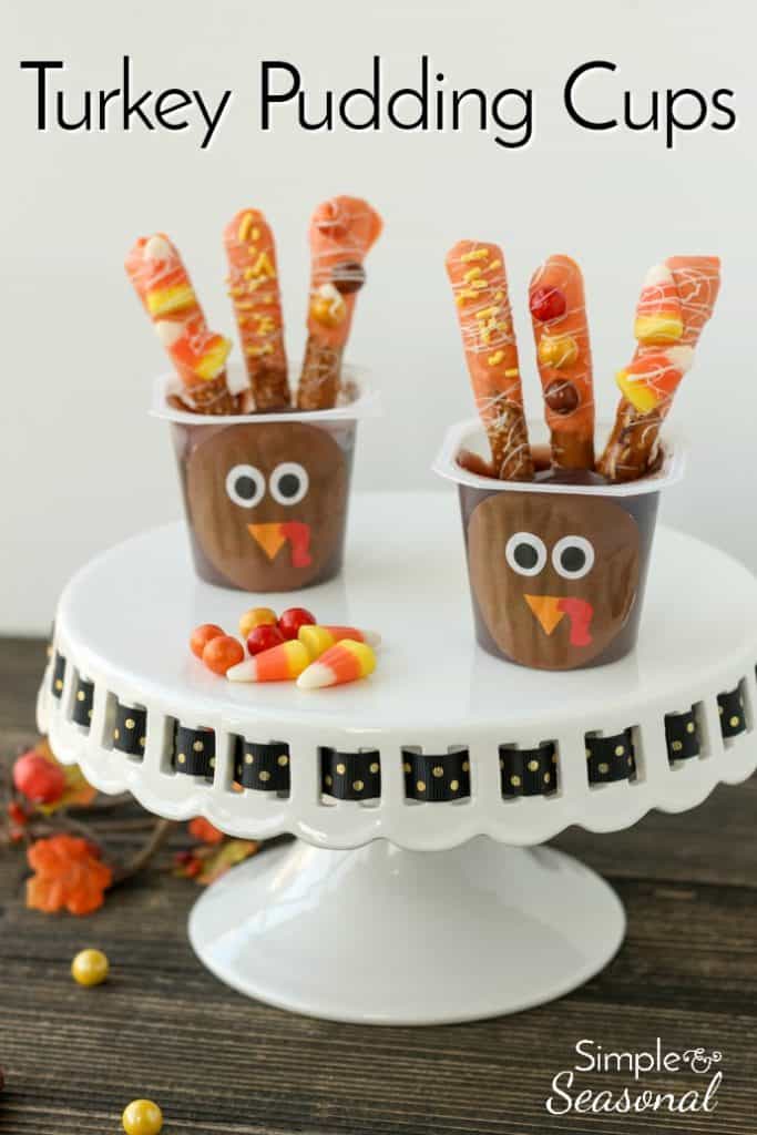 Turkey Pudding Cups | Easy Thanksgiving Snack | Simple and Seasonal
