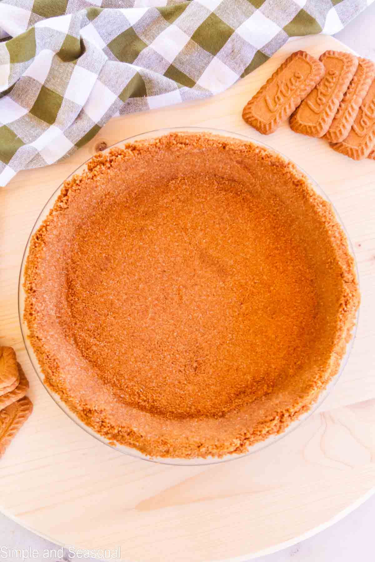 Biscoff Cookie Crust - Simple and Seasonal